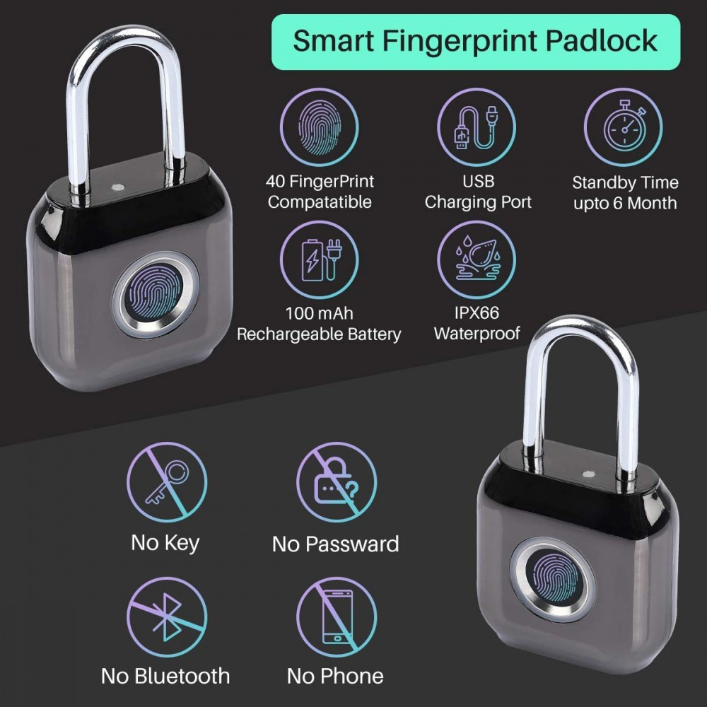 Buy Portronics Biolock Biometric Fingerprint Lock Best Price in India
