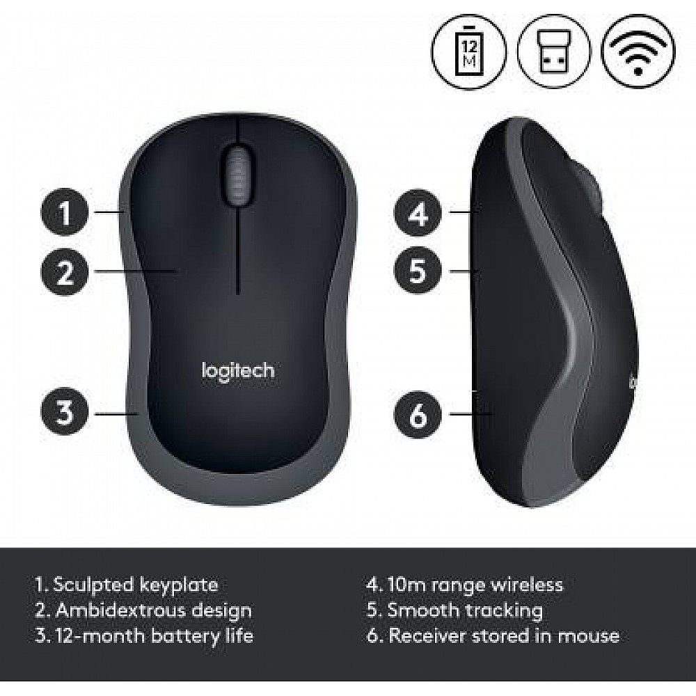 Logitech M185 Wireless Mouse Best Price in India on Thevaluestore.in