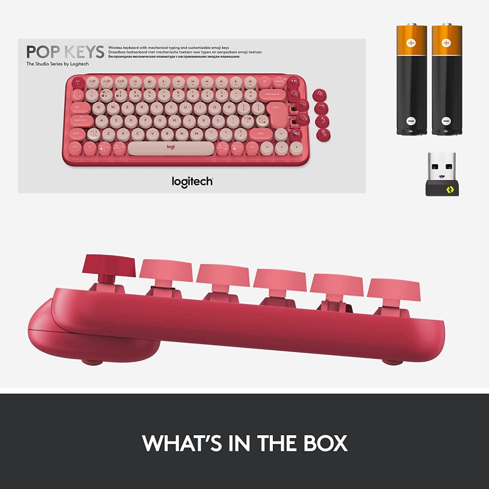 Logitech POP Keys Mechanical Wireless Keyboard (Heartbreaker) Best ...