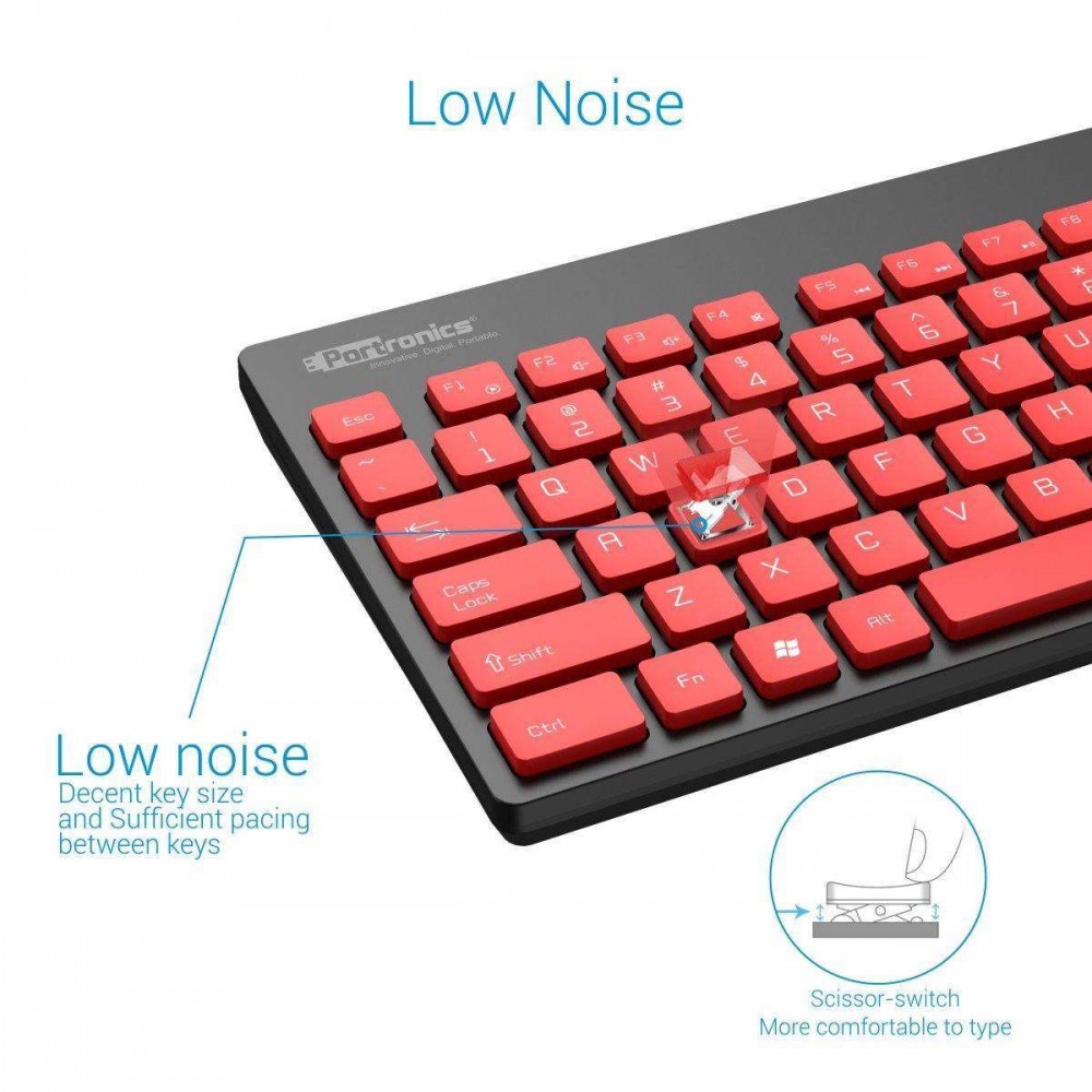Buy Portronics Key2 Combo Black Wireless Keyboard & Mouse Best Price in ...
