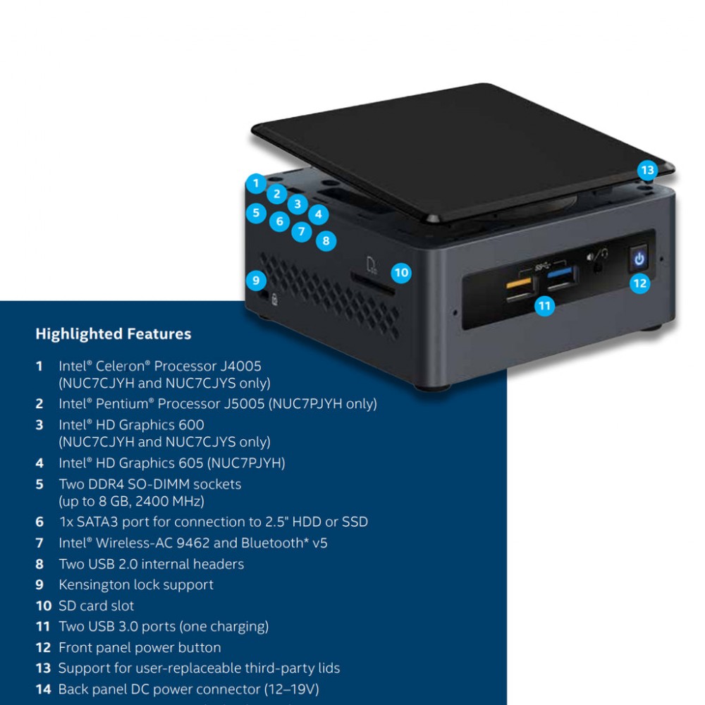 Intel NUC Kit NUC7CJYH Best Price in India on Thevaluestore.in | Celeron J4005