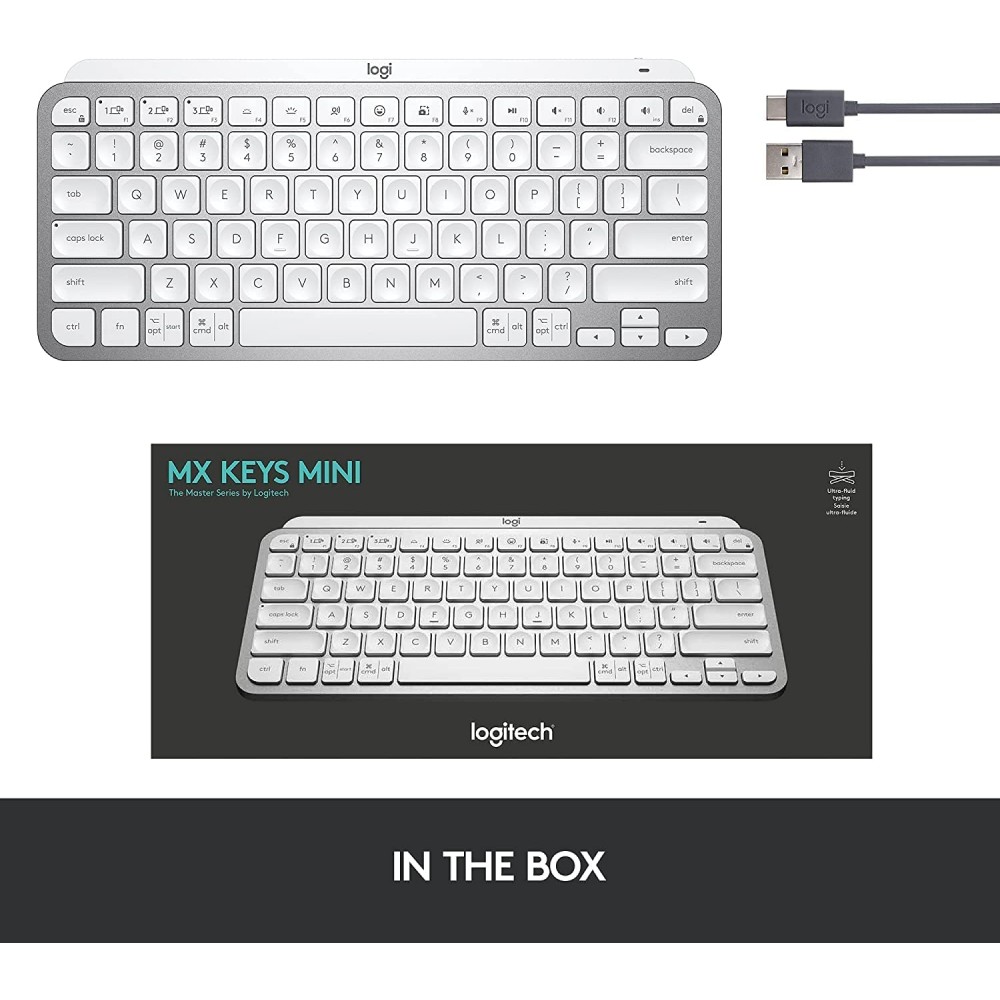 Logitech MX Keys Mini Pale Gray Minimalist Wireless Keyboard Best Price in India