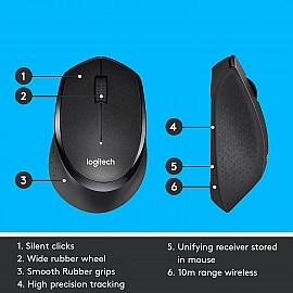 Logitech M330 Silent Plus Wireless Mouse (Black) Best Price in India