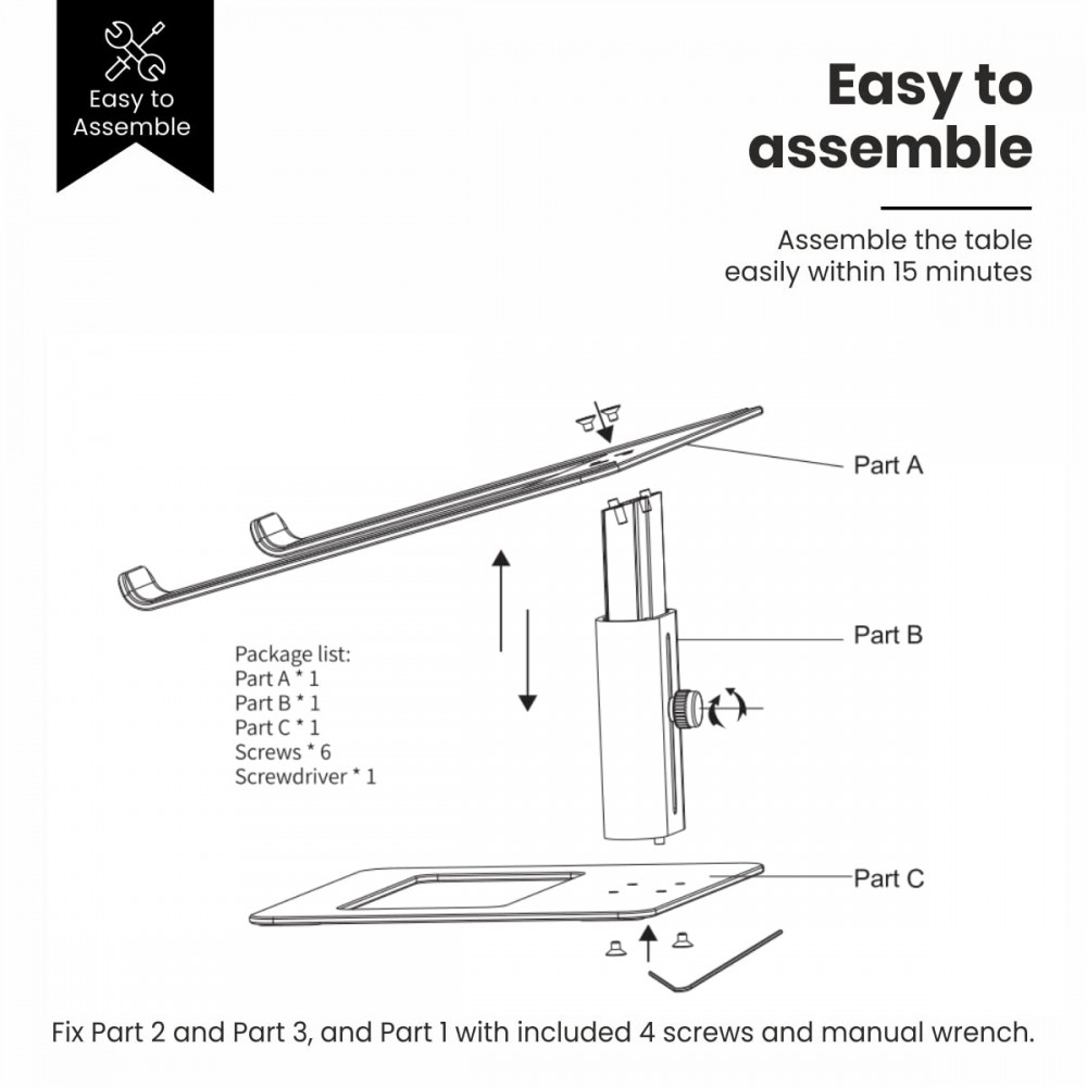 Portronics My Buddy K5 Laptop Stand Best Price in India on Thevaluestore.in
