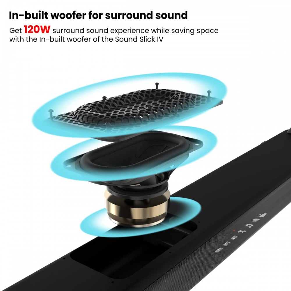 Portronics Sound Slick IV 120W Bluetooth Wireless Soundbar Best Price ...