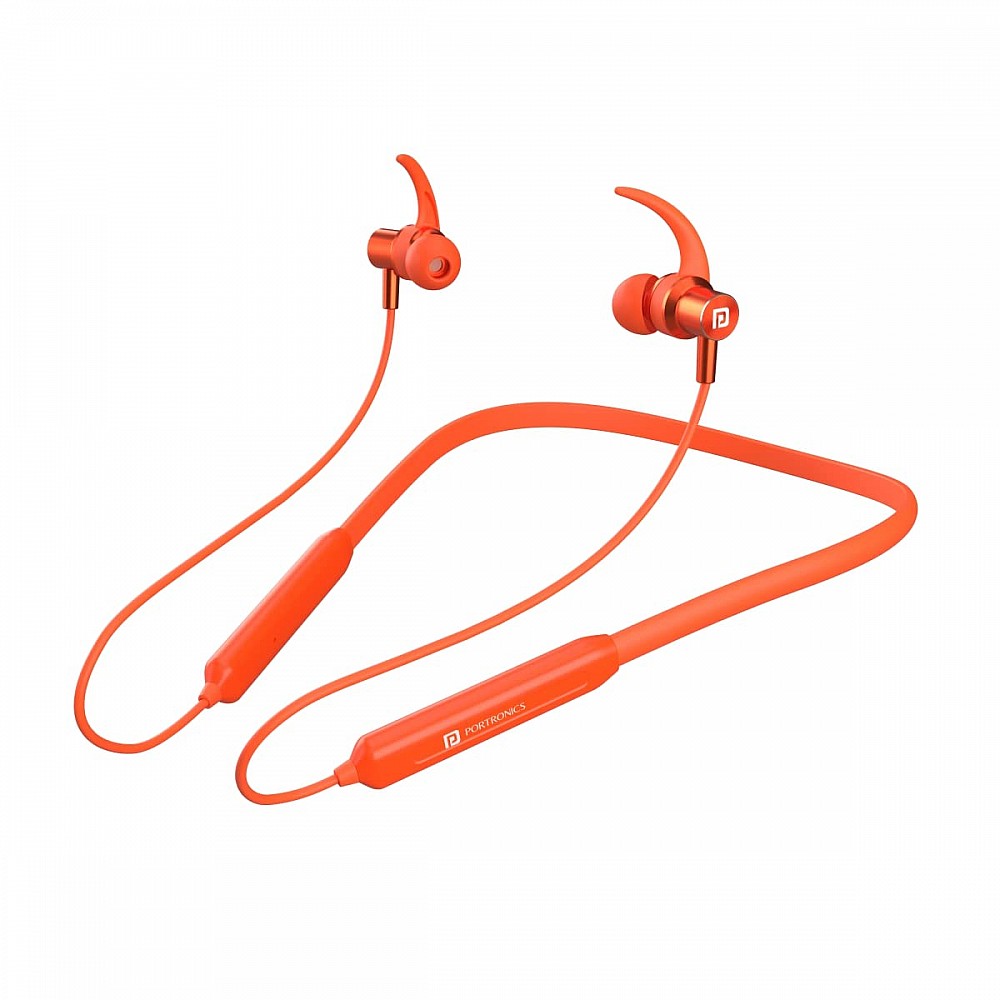 Portronics Harmonics 216 Orange HD Stereo Wireless Bluetooth Headset ...