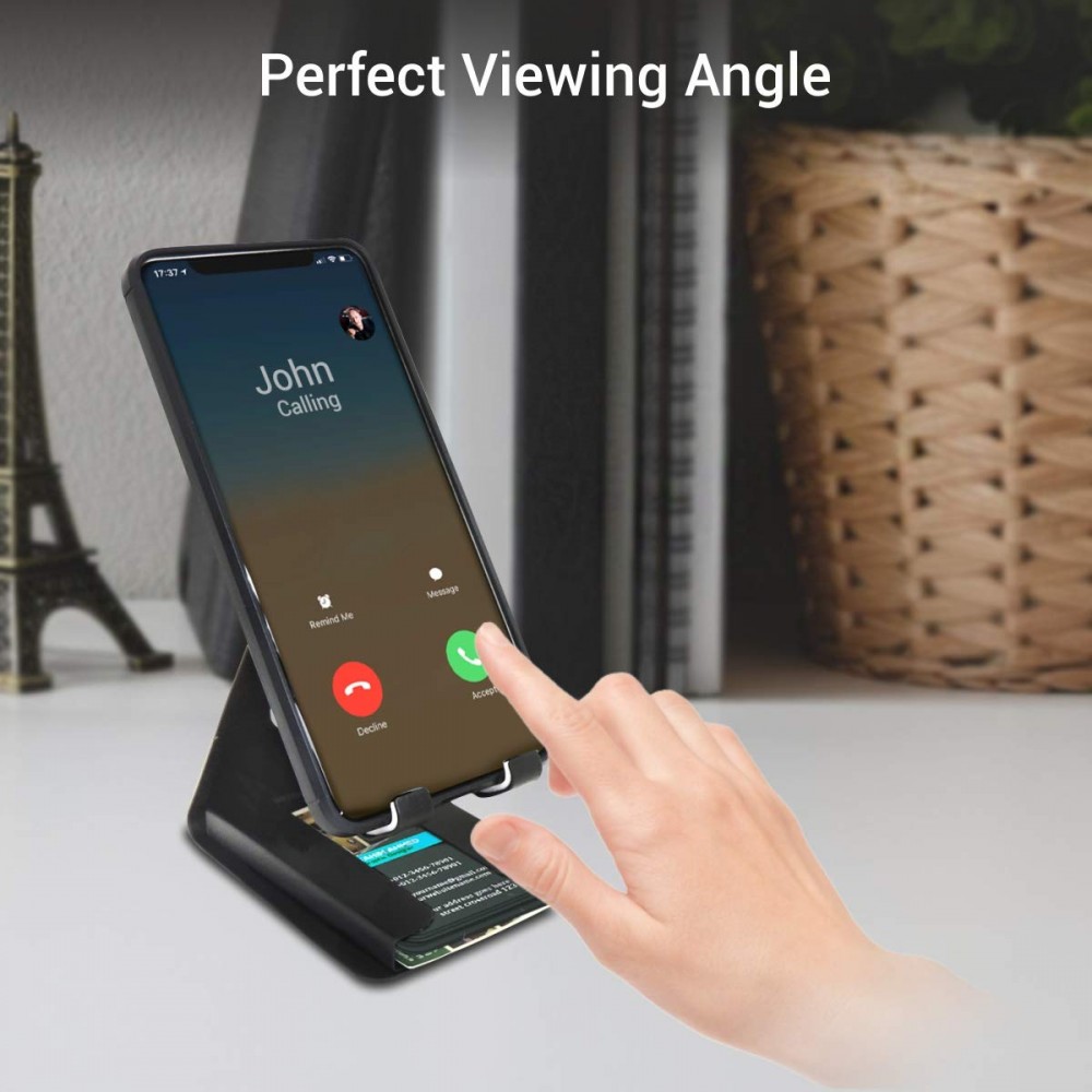 Portronics Modesk Plus Universal Mobile Phone Stand with Card Holder ...