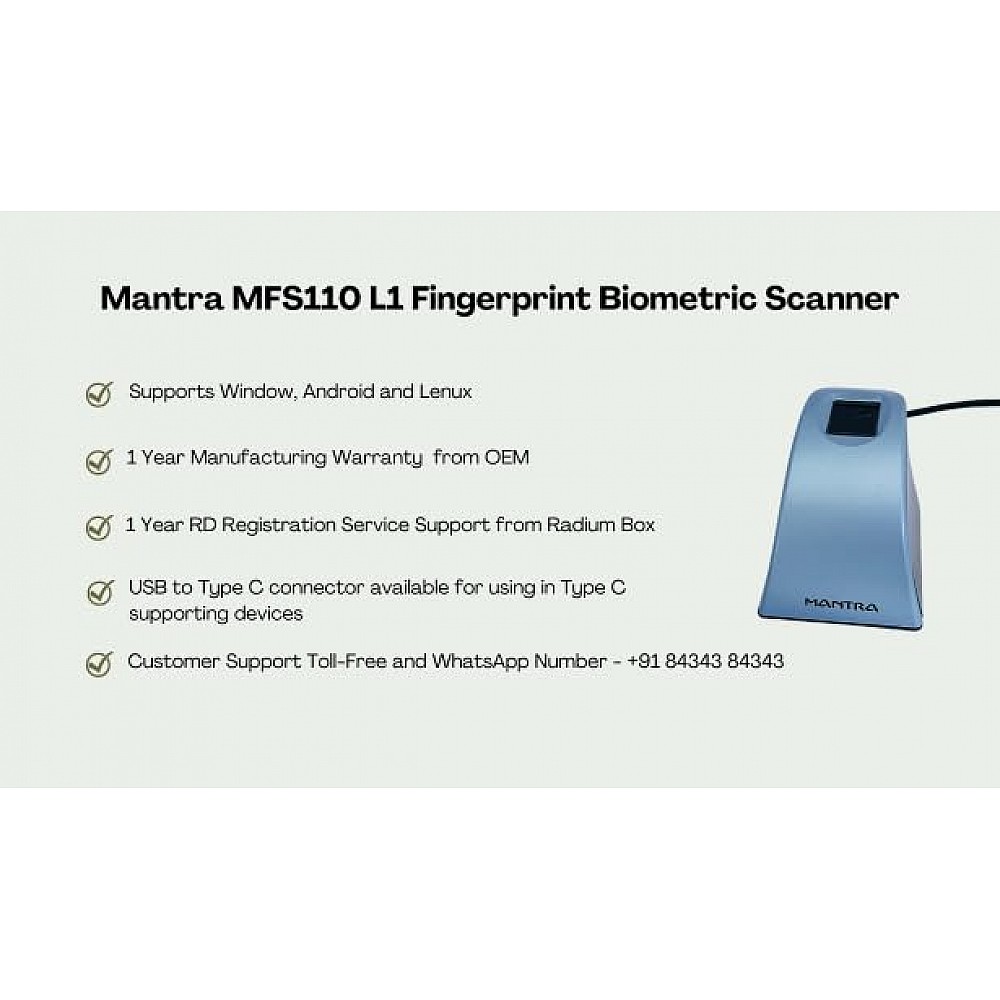 Mantra MFS110 Biometric Fingerprint Scanner Best Price in India on ...