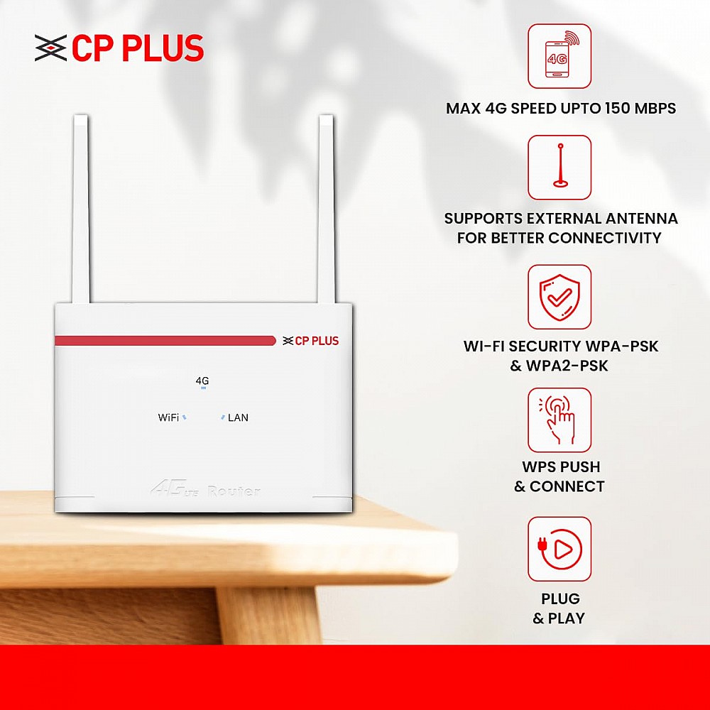 CP Plus Wireless 4G Router (CP-XR-DE21-S) Best Price in India on ...