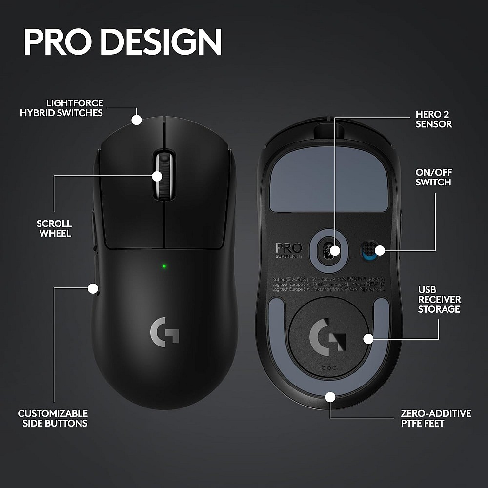 Logitech G Pro X Superlight 2 (Black) Best Price in India on Thevaluestore