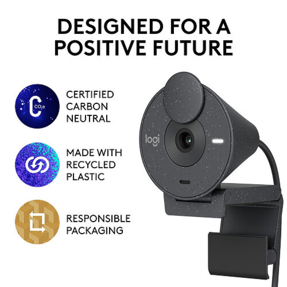 Logitech Brio 300 (Graphite) Webcam Best Price in India on Thevaluestore.in