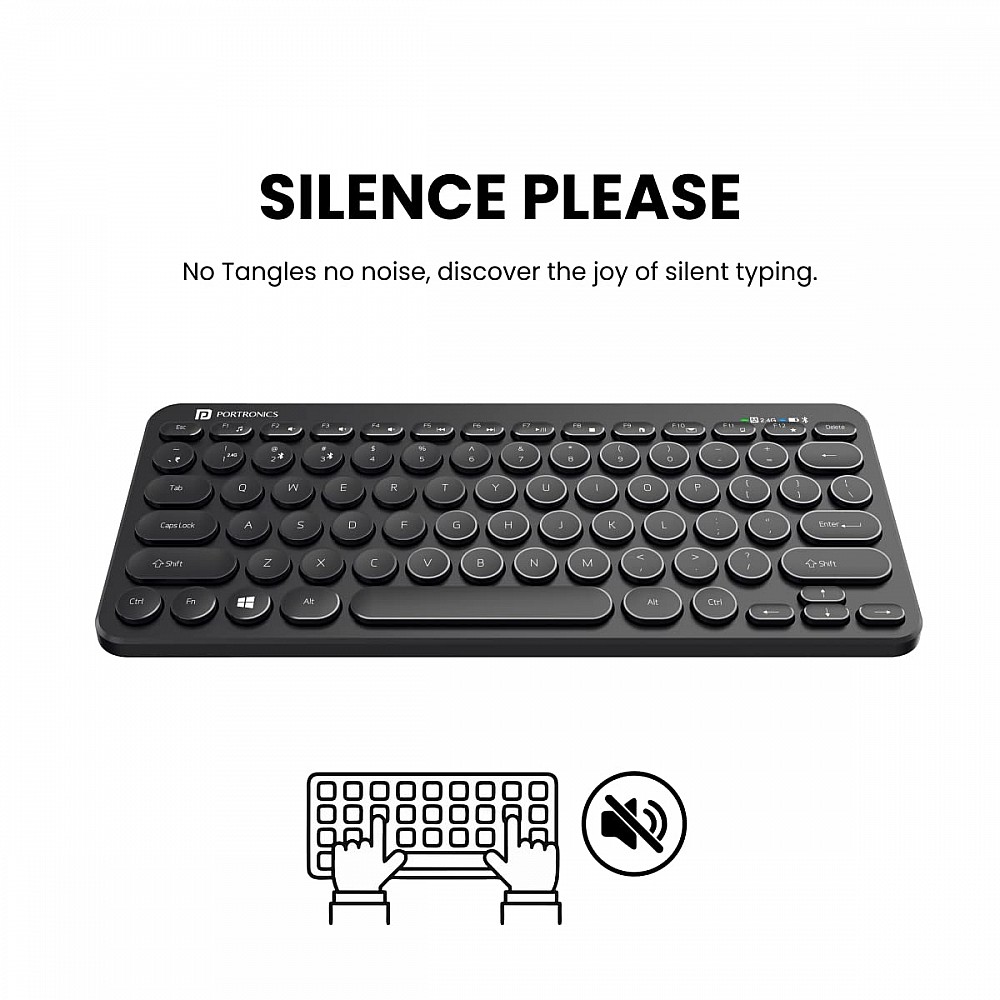 Buy Portronics Bubble Multimedia Wireless Keyboard (POR-1677) at Best Price