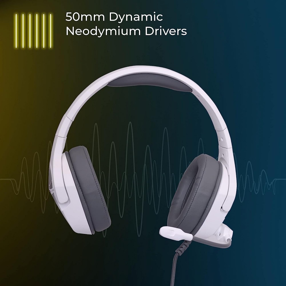 Zebronics Crusher USB Gaming Wired Headphone White Best Price in India