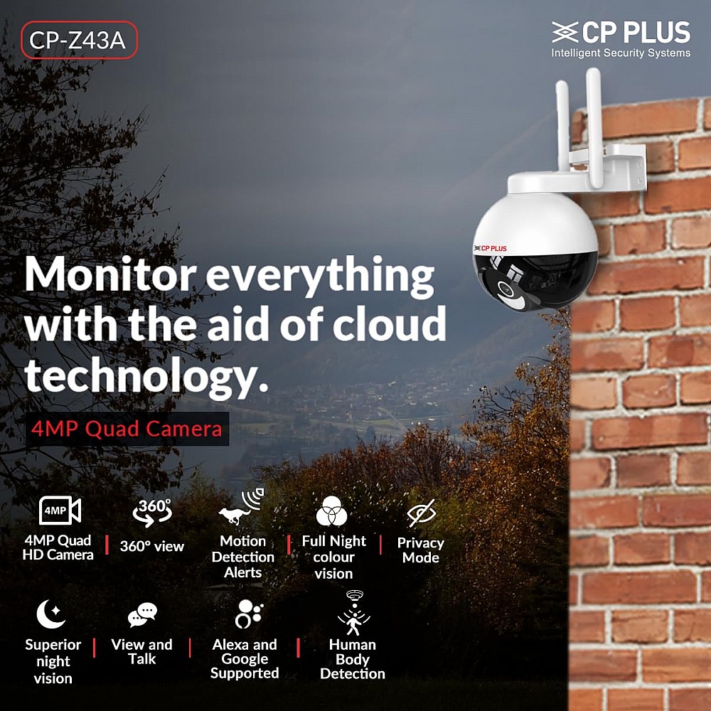 CP-Z43A 2K 4MP HD Wi-fi Full Color Outdoor Smart CCTV Camera Best Price