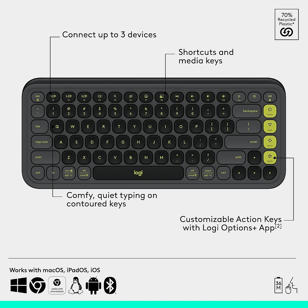 Logitech POP ICON Combo (Graphite) Best Price in India on Thevaluestore.in
