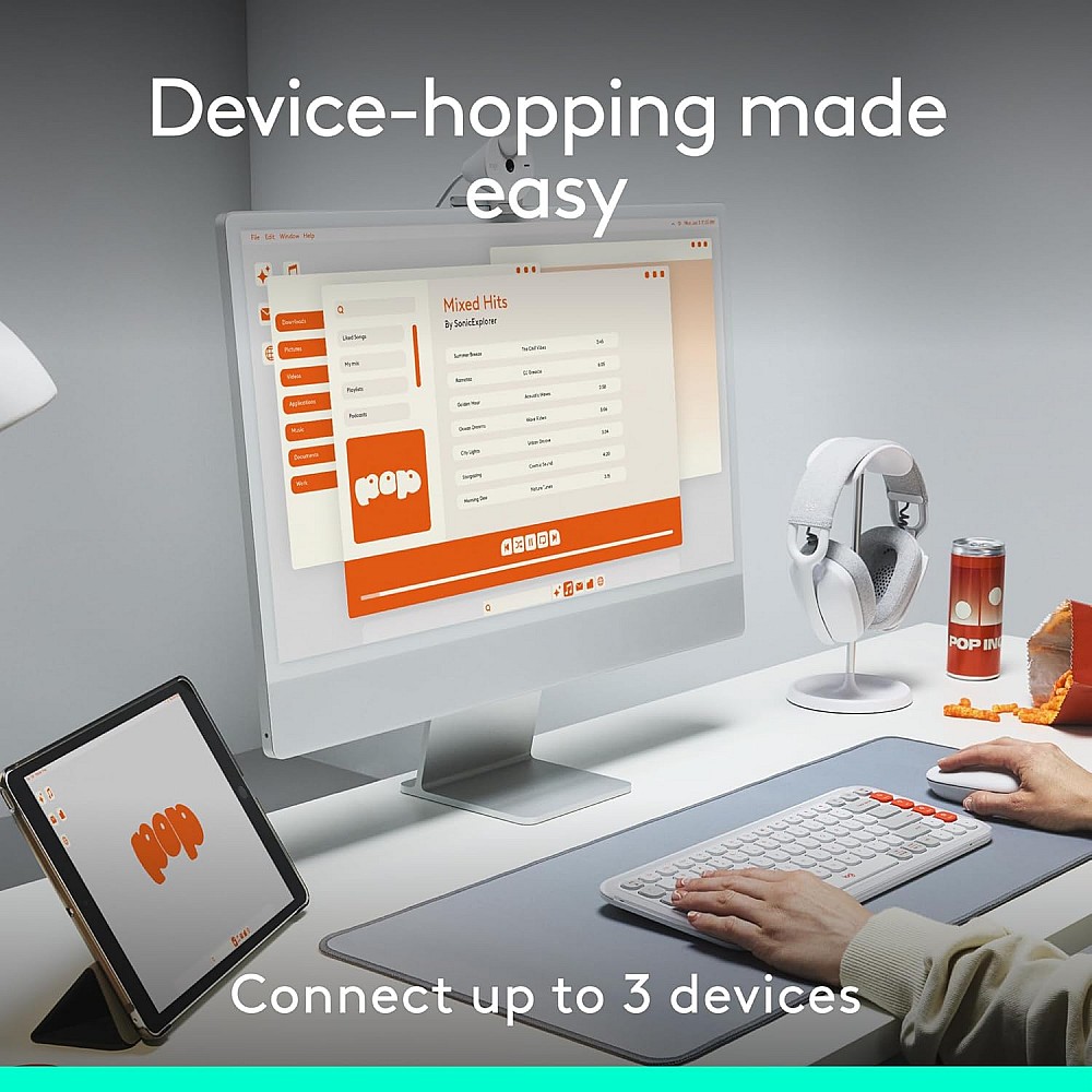 Logitech POP ICON Combo (Lilac & Off White) Best Price in India on ...