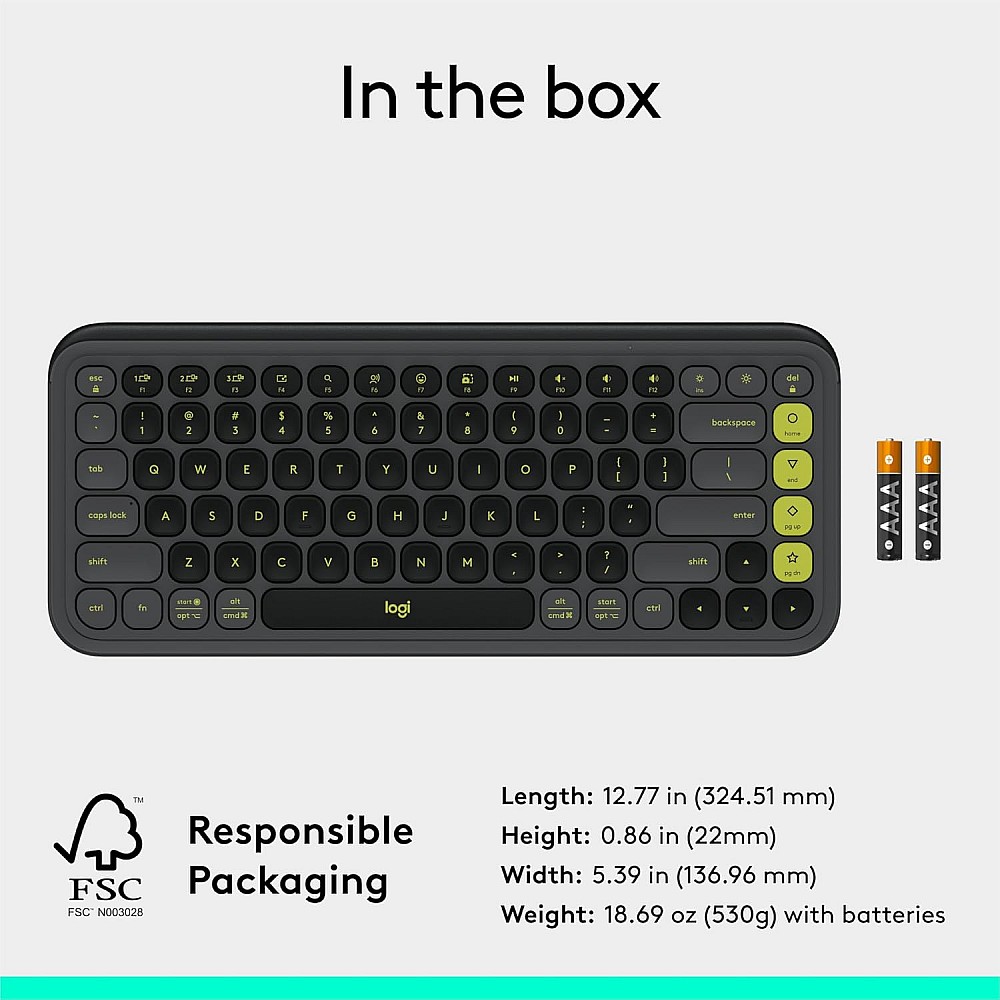 Logitech POP Icon Keys Bluetooth Keyboard (Graphite) Best Price in India