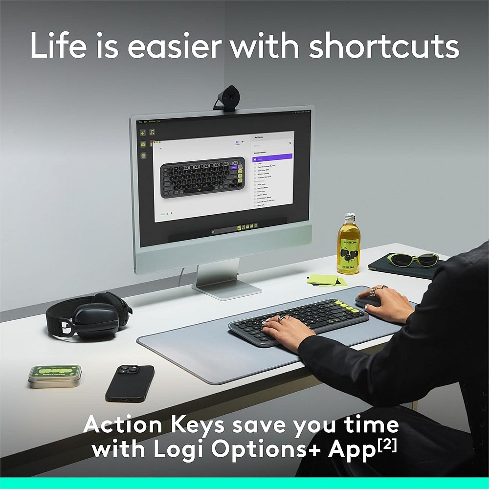 Logitech POP Icon Keys Bluetooth Keyboard (Graphite) Best Price in India