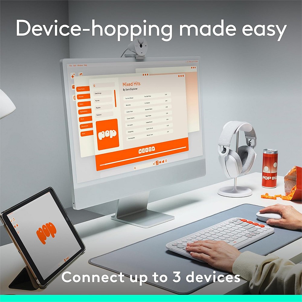 Logitech POP Icon Keys Bluetooth Keyboard (Graphite) Best Price in India