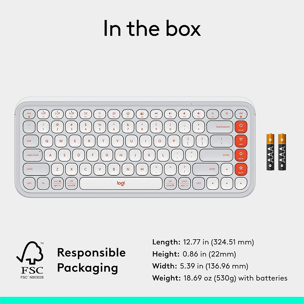 Logitech POP Icon Keys Bluetooth Keyboard (Off White) Best Price in India