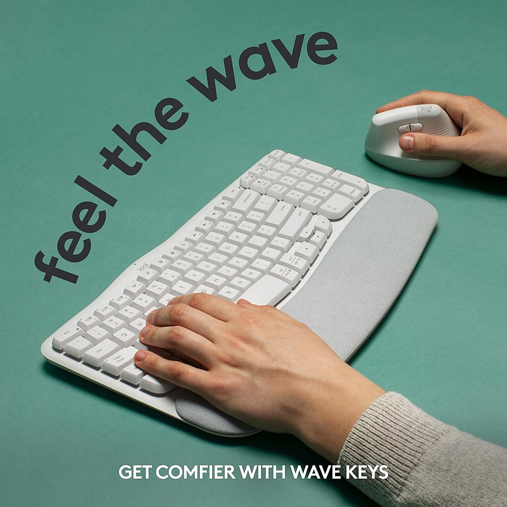 Logitech Wave Keys (Off White) Best Price in India (Wireless Ergonomic ...