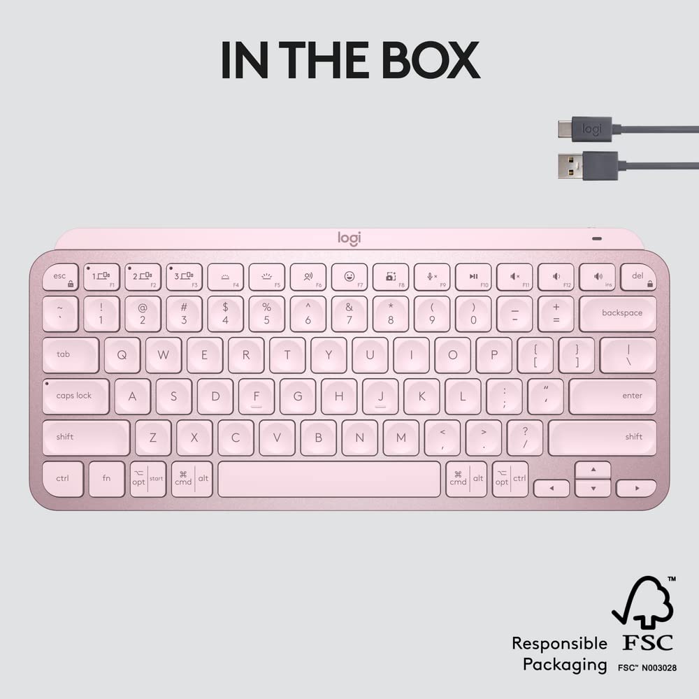 Logitech MX Keys Mini (Rose) Wireless Keyboard Best Price in India