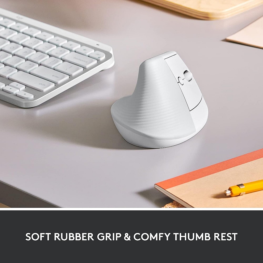 Logitech Lift (Pale Grey) Best Price in India | Vertical Ergonomic Mouse