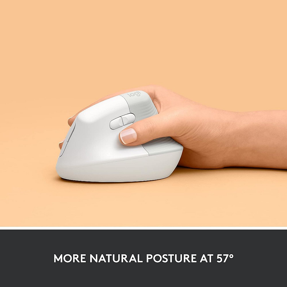 Logitech Lift (Pale Grey) Best Price in India | Vertical Ergonomic Mouse