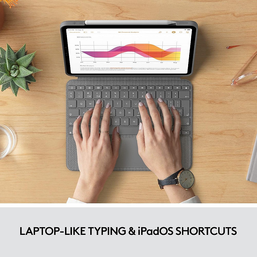 Logitech Combo Touch iPad Air Keyboard Case Best Price in India on ...