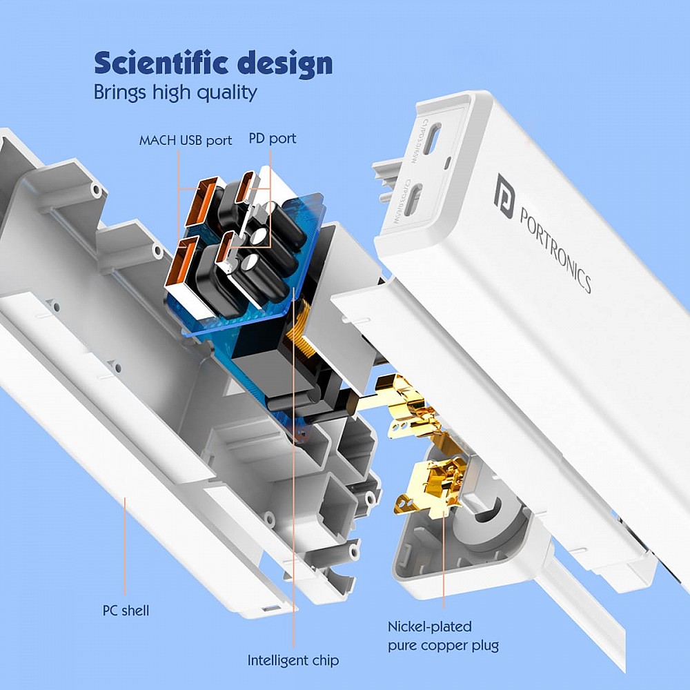 Portronics Adapto Volt-65 Universal Charger Best Price in India on ...