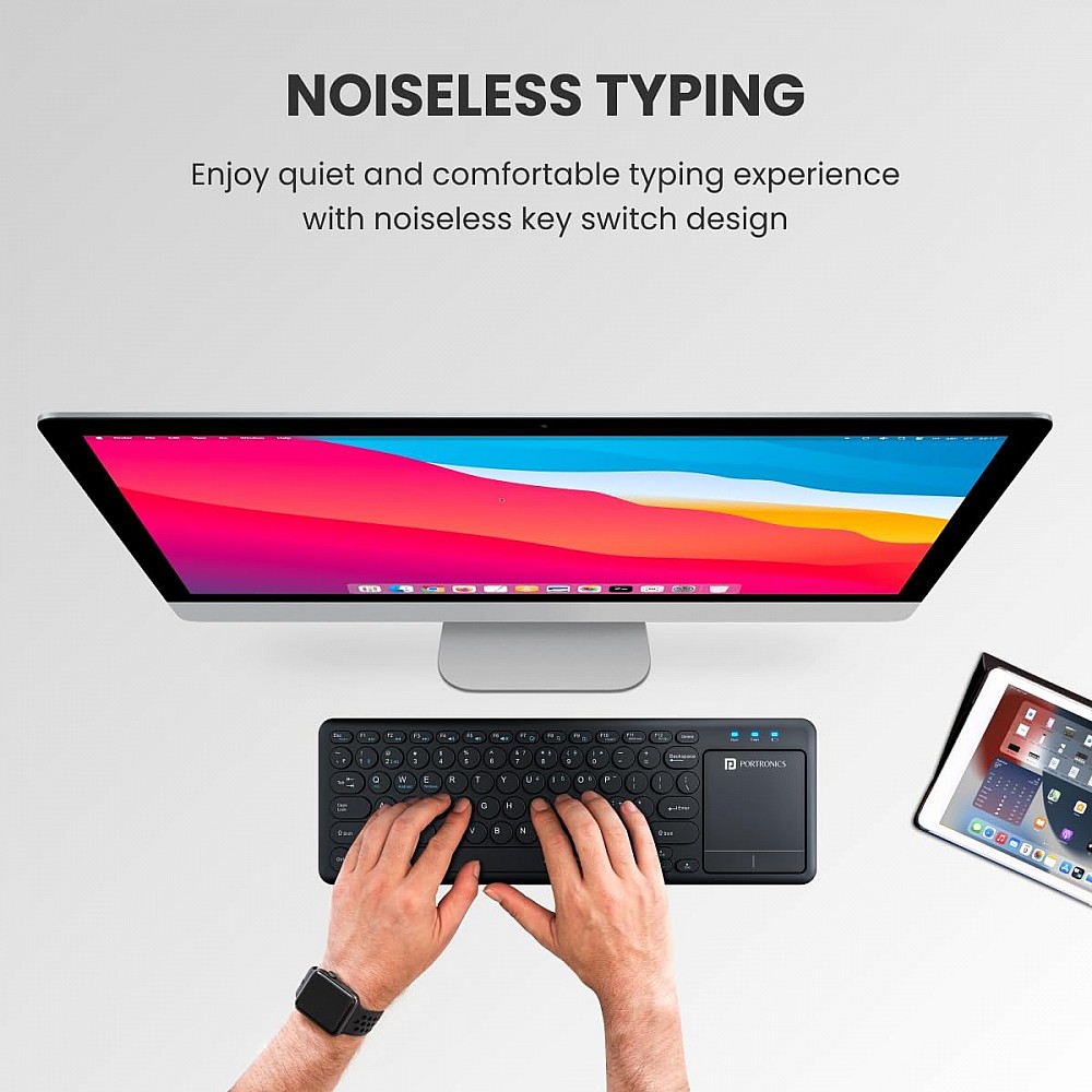 Portronics Bubble Pro Wireless Keyboard with Touchpad @ Thevaluestore.in
