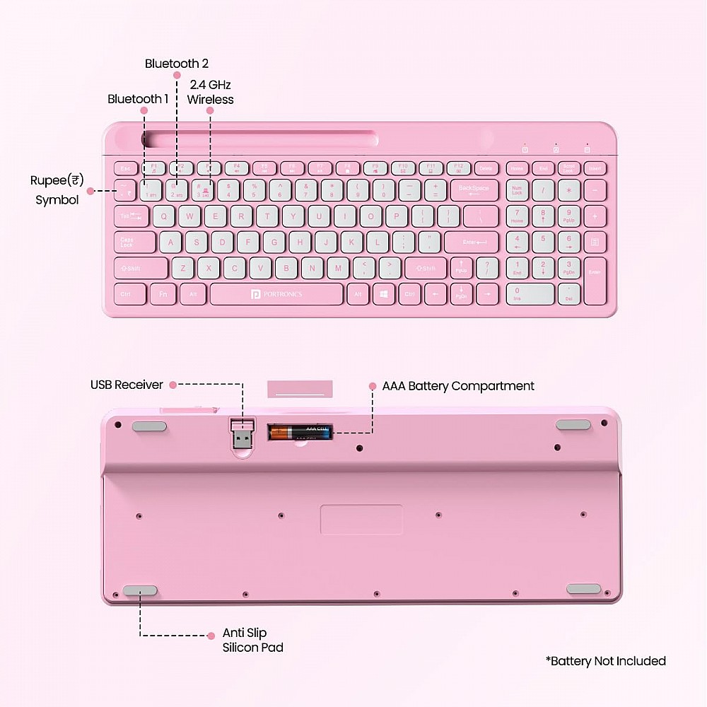 Portronics Bubble Square Wireless Keyboard Best Price in India on ...
