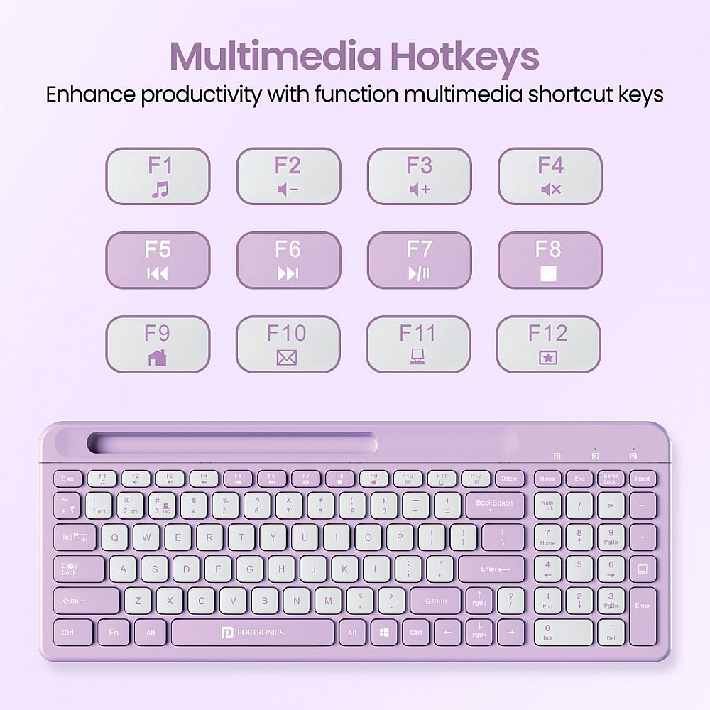 Portronics Bubble Square Wireless Keyboard Best Price in India on ...