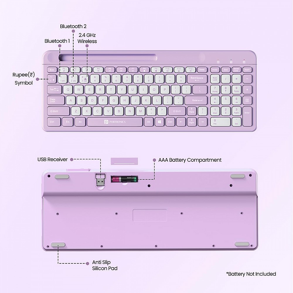 Portronics Bubble Square Wireless Keyboard Best Price in India on ...