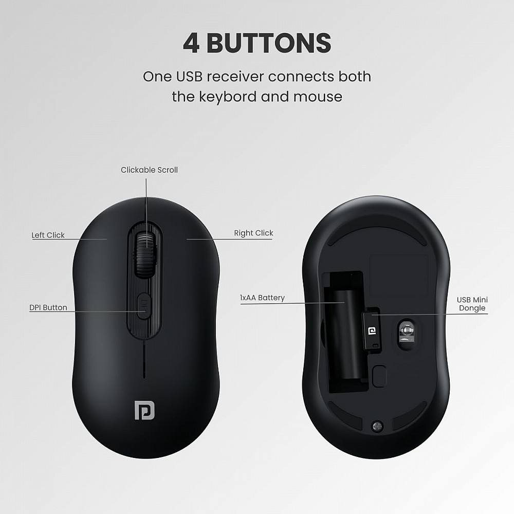 Portronics Key6 Wireless Combo Best Price in India on Thevaluestore.in