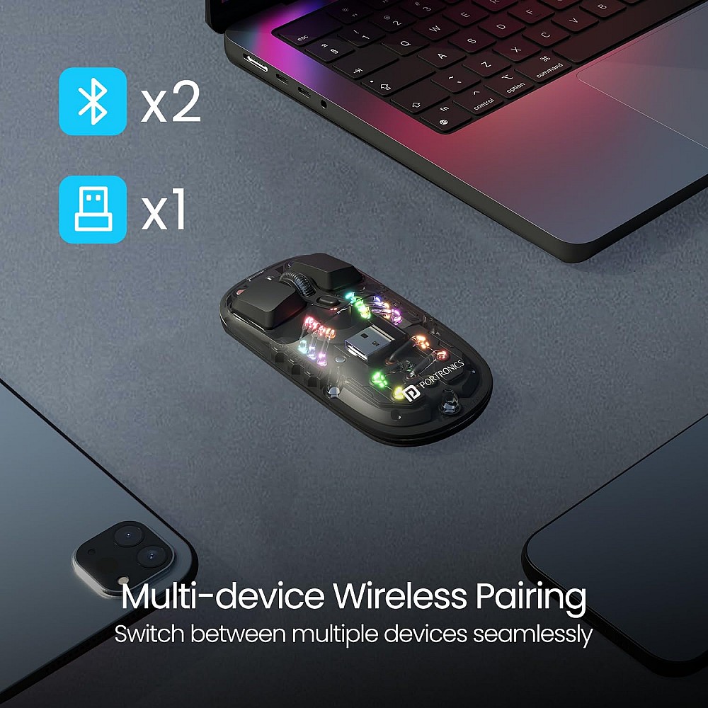 Portronics Toad 5 Transparent Mouse Best Price in India on Thevaluestore.in