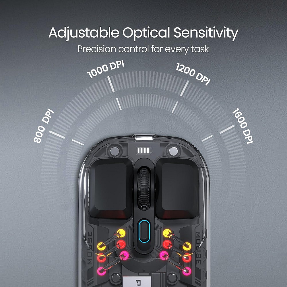 Portronics Toad 5 Transparent Mouse Best Price in India on Thevaluestore.in