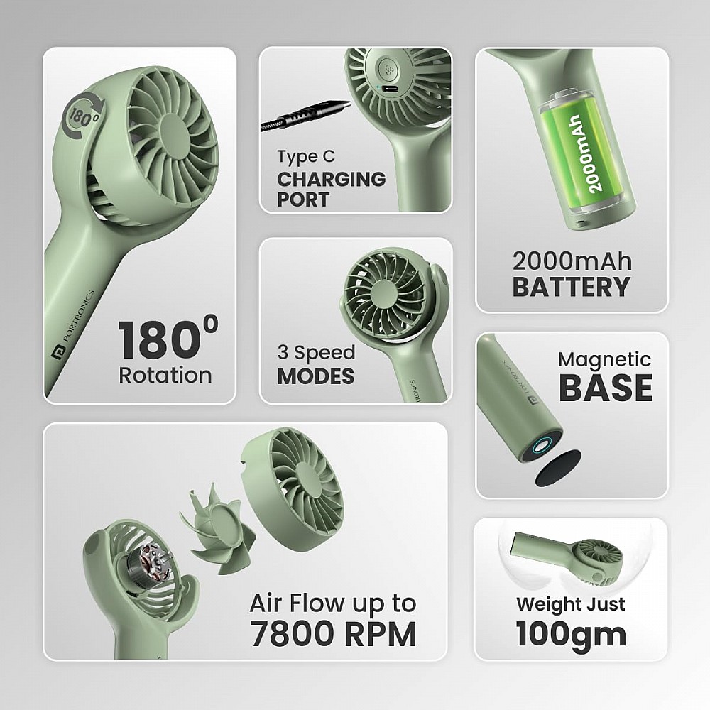 Portronics Toofan Mini Portable Fan Best Price in India on Thevaluestore.in