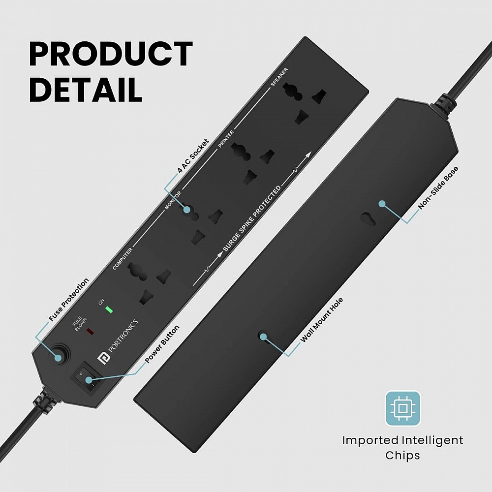 Portronics Power Plate 10 Extension Board Best Price in India on ...