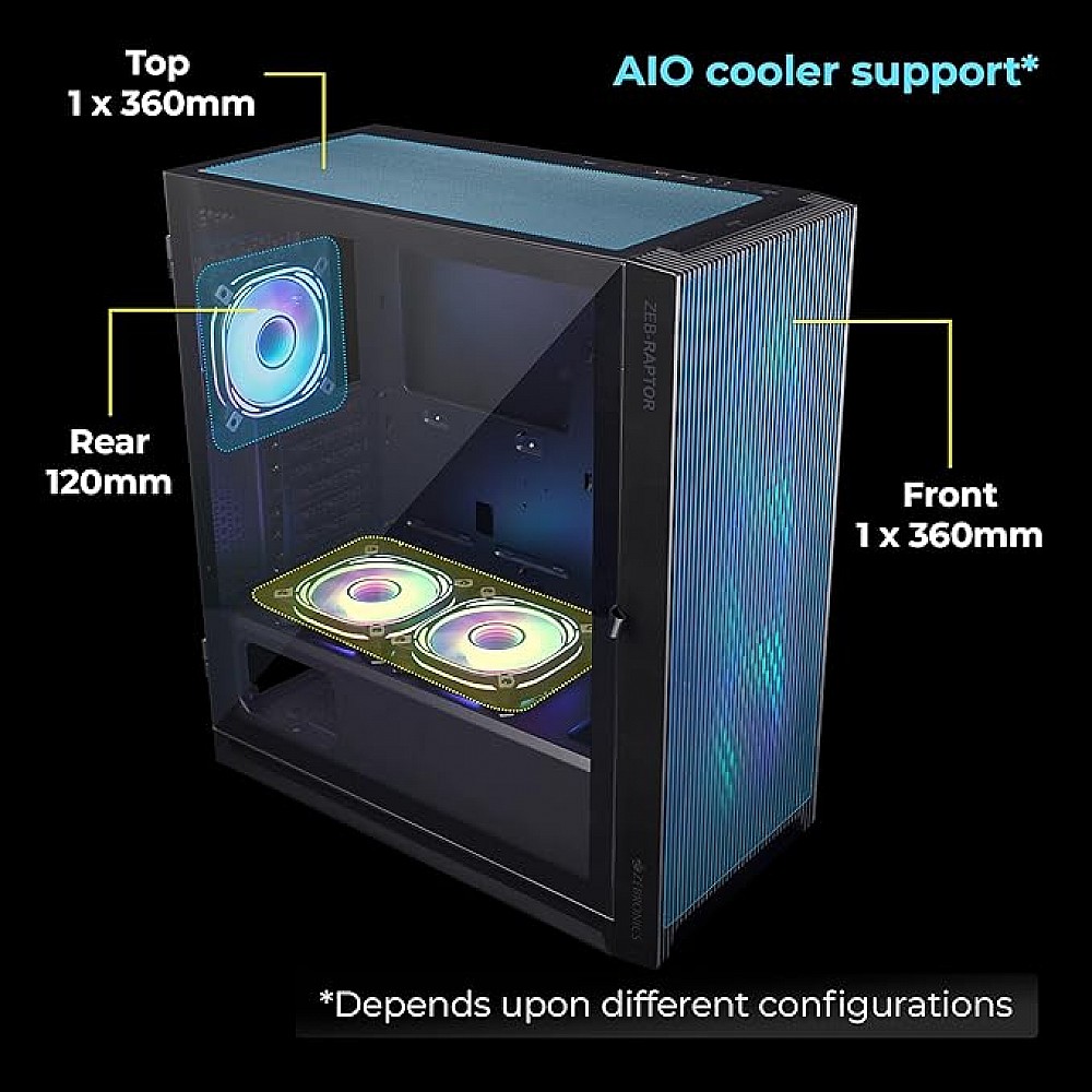 Zebronics Raptor (Black) Gaming Cabinet Best Price in India on ...