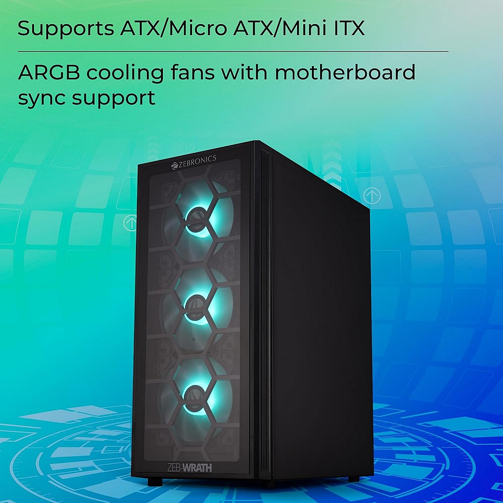 Zebronics Wrath Mid-Tower Gaming Cabinet Best Price in India on ...