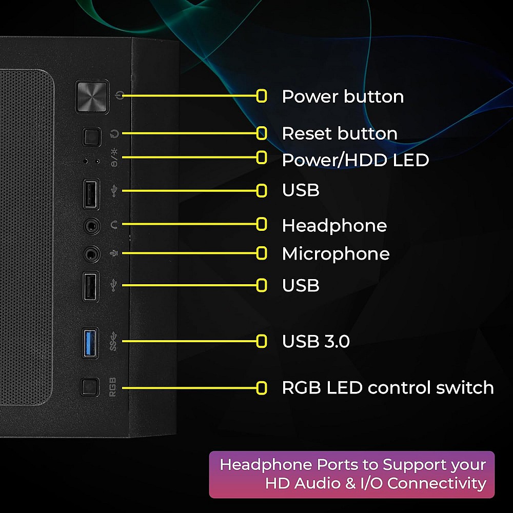 Zeb Invader Black Mid-Tower Gaming Cabinet Best Price in India on ...