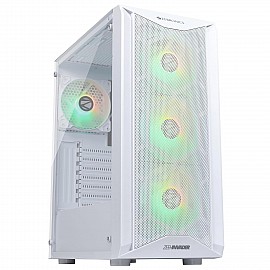 Zeb Invader White Mid-Tower Gaming Cabinet Best Price in India on ...