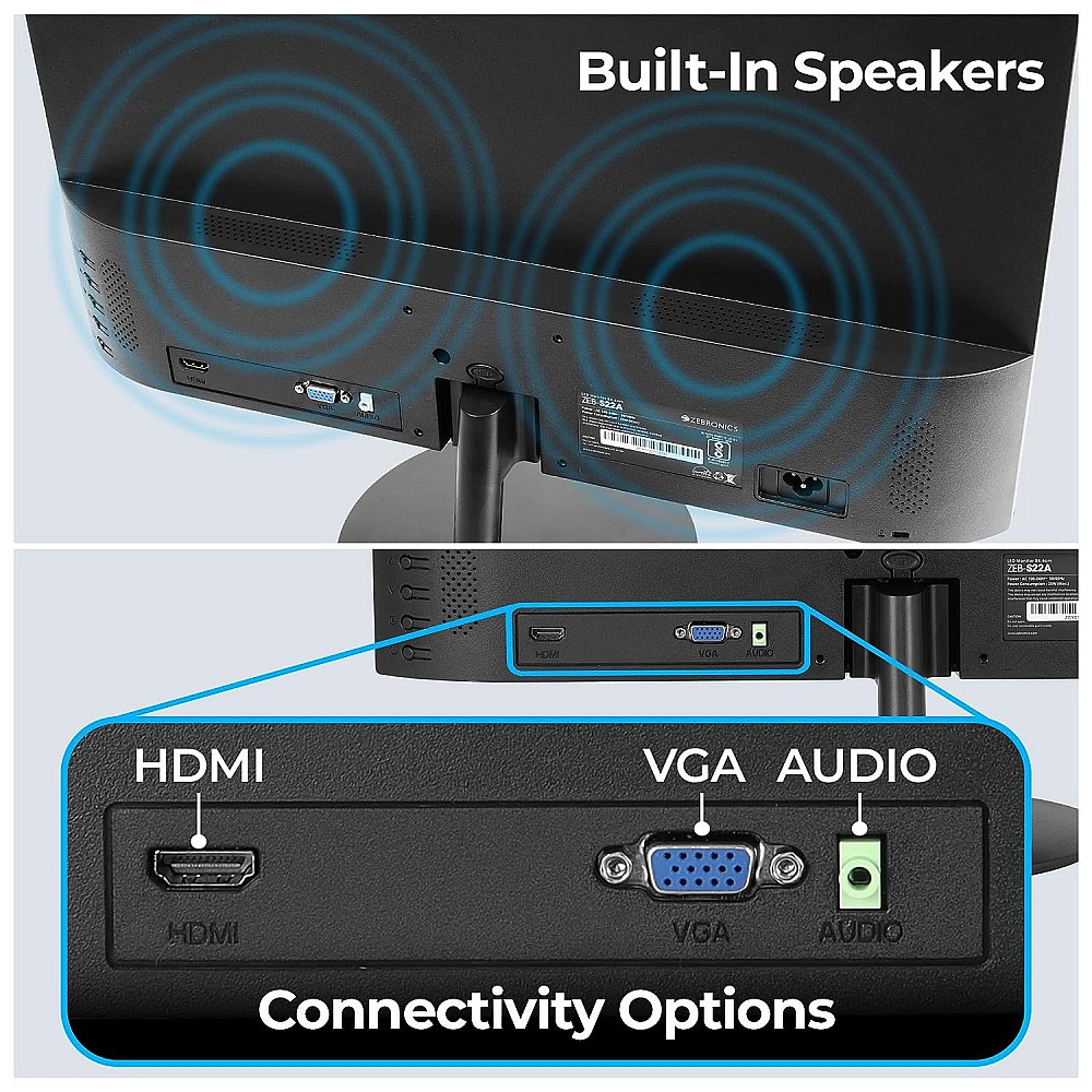 ZEBRONICS 22 inch 75Hz Monitor Best Price in India on Thevaluestore.in