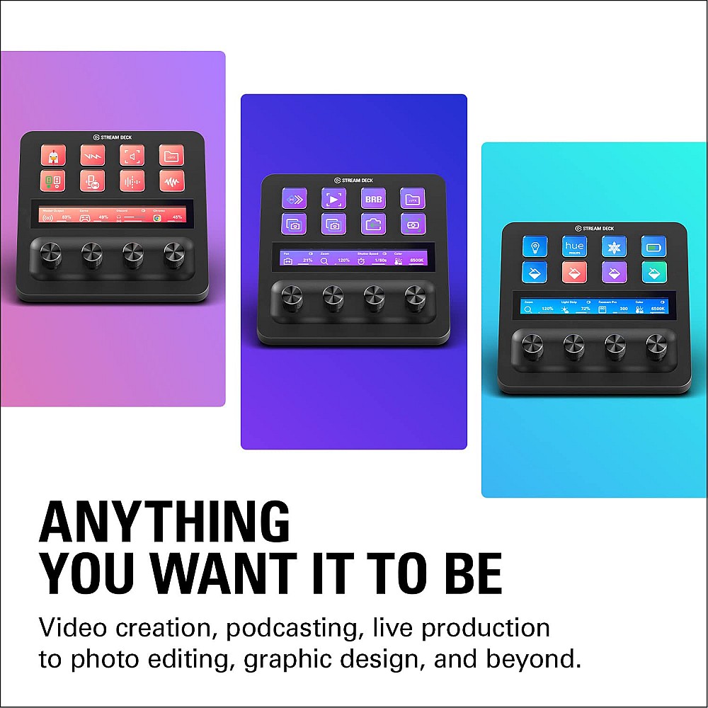 Elgato Stream Deck Plus Audio Mixer, Studio Controller, Production Console