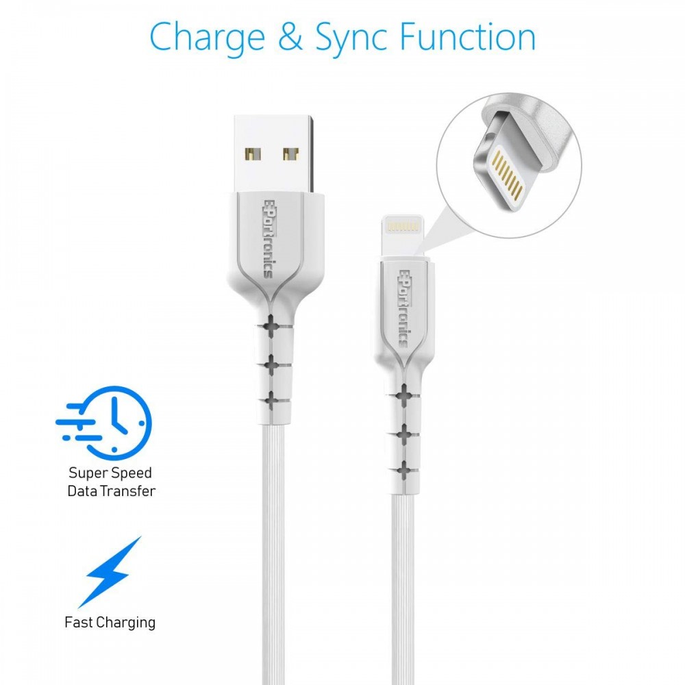 Portronics Konnect Star Lightning Cable for Charging & Data Transfer ...