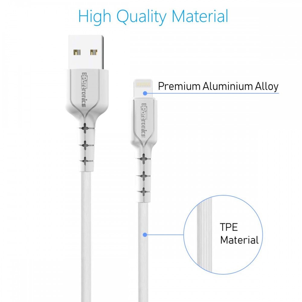 Portronics Konnect Star Lightning Cable for Charging & Data Transfer ...