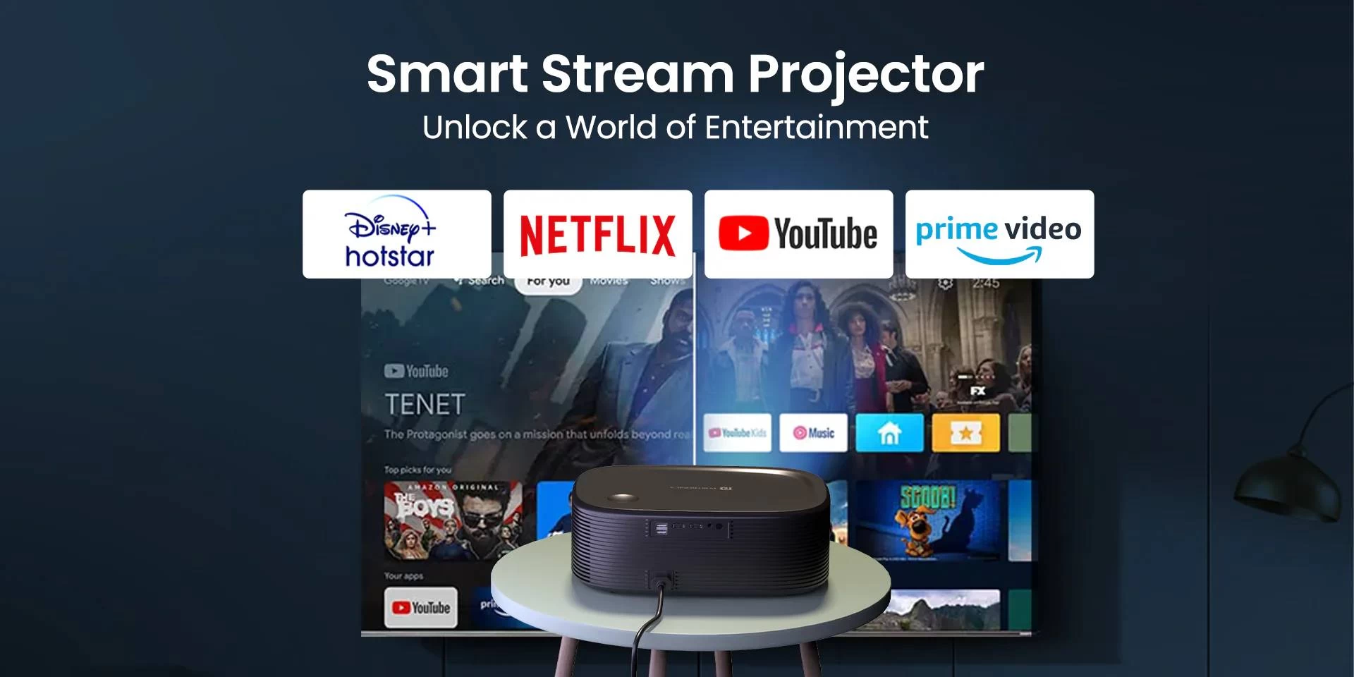 Buy Portronics Beem 430 Smart LED Projector (Black) - Computech Store