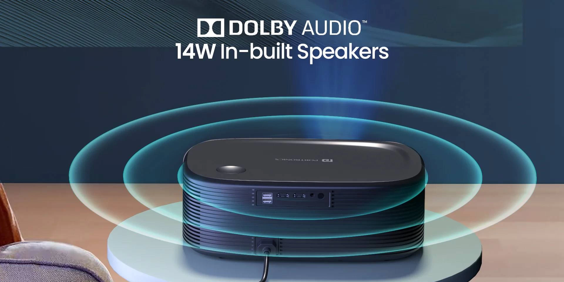 Buy Portronics Beem 430 Smart LED Projector (Black) - Computech Store