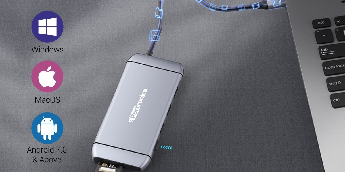 Buy Portronics Mport 9C Multiport Adapter Best Price in India